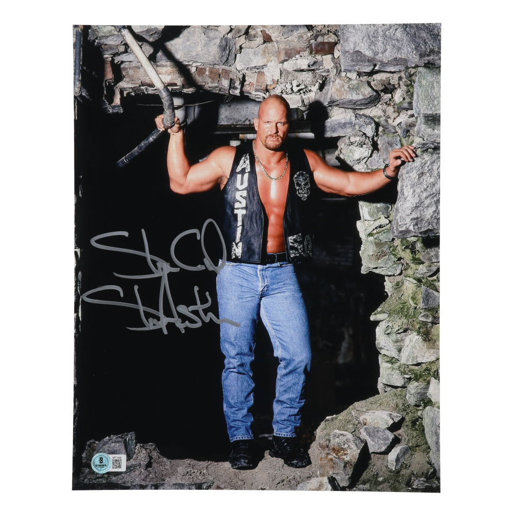"Stone Cold" Steve Austin Signed WWE 11x14 Photo (Beckett) | Pristine ...