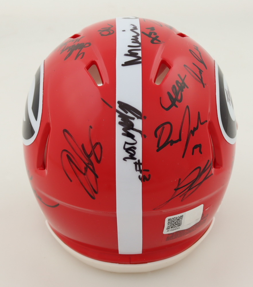 2023-24 Georgia Bulldogs Speed Mini Helmet Team-Signed By (34) With KJ ...