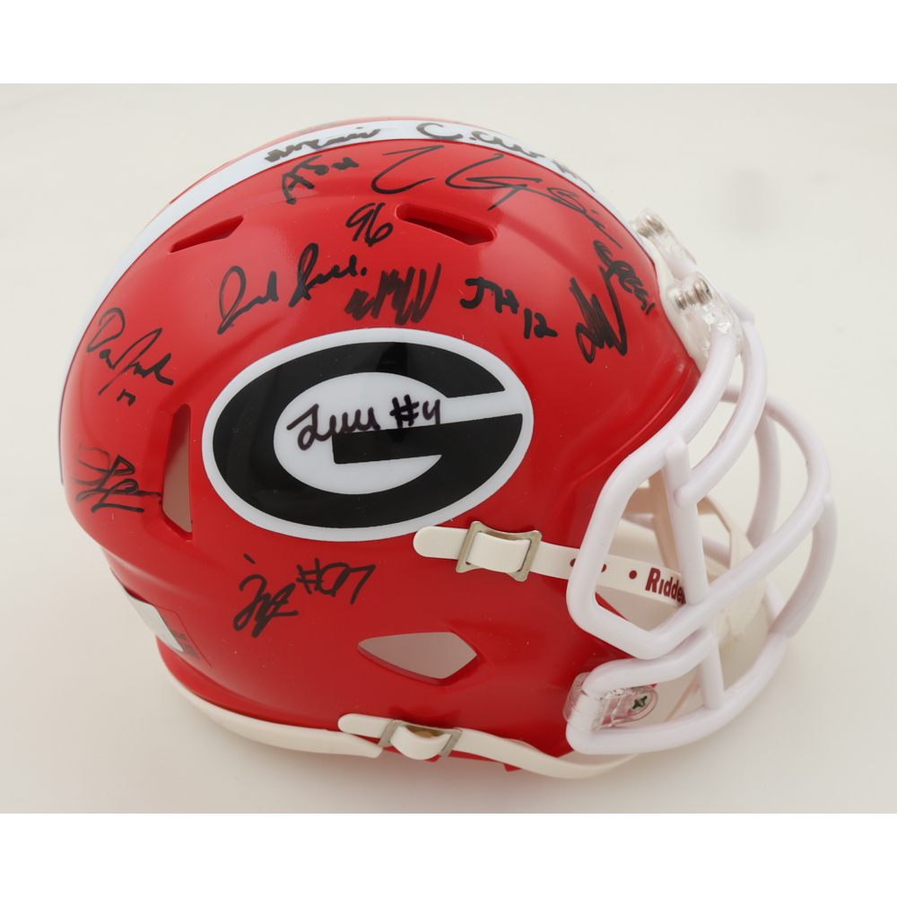 2023-24 Georgia Bulldogs Speed Mini Helmet Team-Signed By (34) With KJ ...