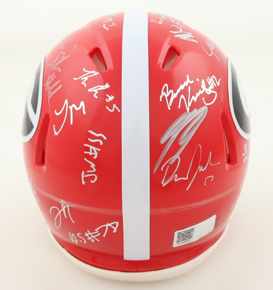 2023-24 Georgia Bulldogs Speed Mini Helmet Team-Signed By (34) With KJ ...