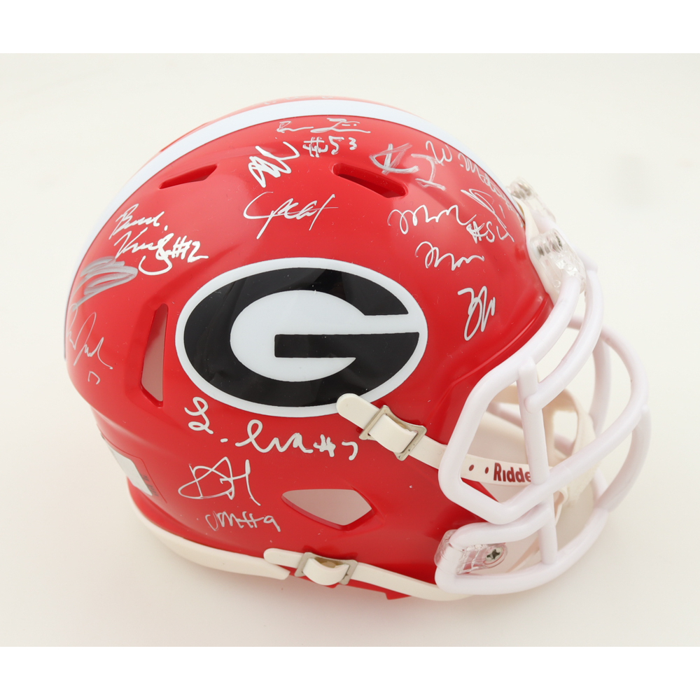 2023-24 Georgia Bulldogs Speed Mini Helmet Team-Signed By (34) With KJ ...