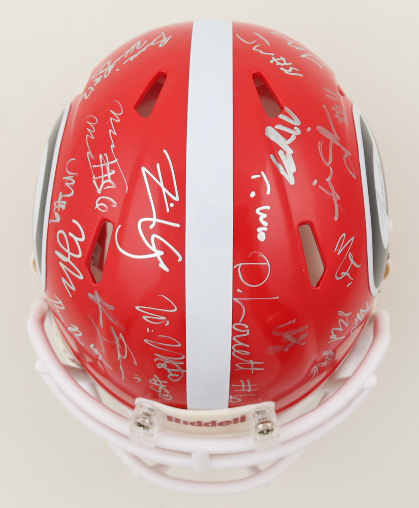 2023-24 Georgia Bulldogs Speed Mini Helmet Team-Signed By (34) With KJ ...