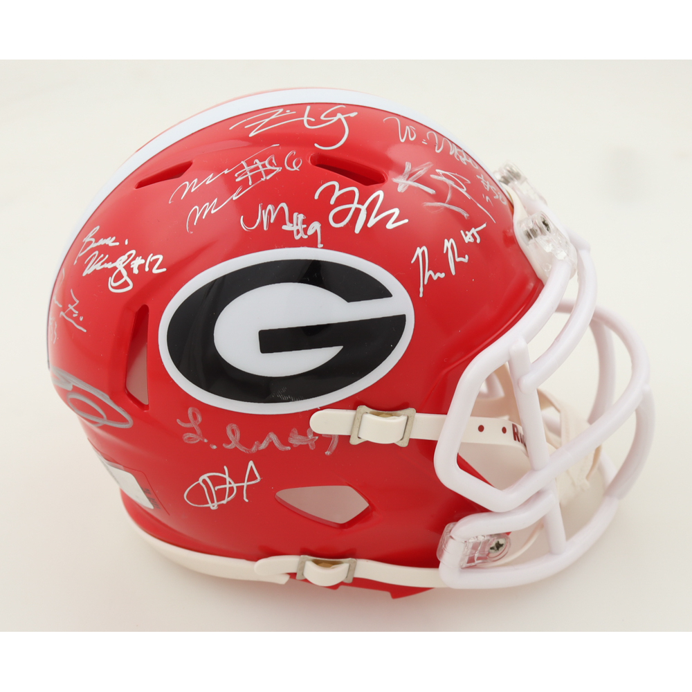 2023-24 Georgia Bulldogs Speed Mini Helmet Team-Signed By (34) With KJ ...