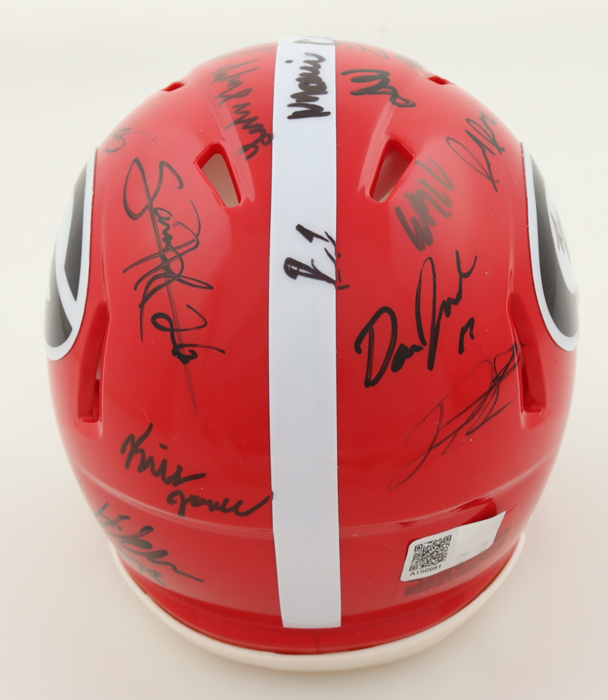 2023-24 Georgia Bulldogs Speed Mini Helmet Team-Signed By (34) With KJ ...