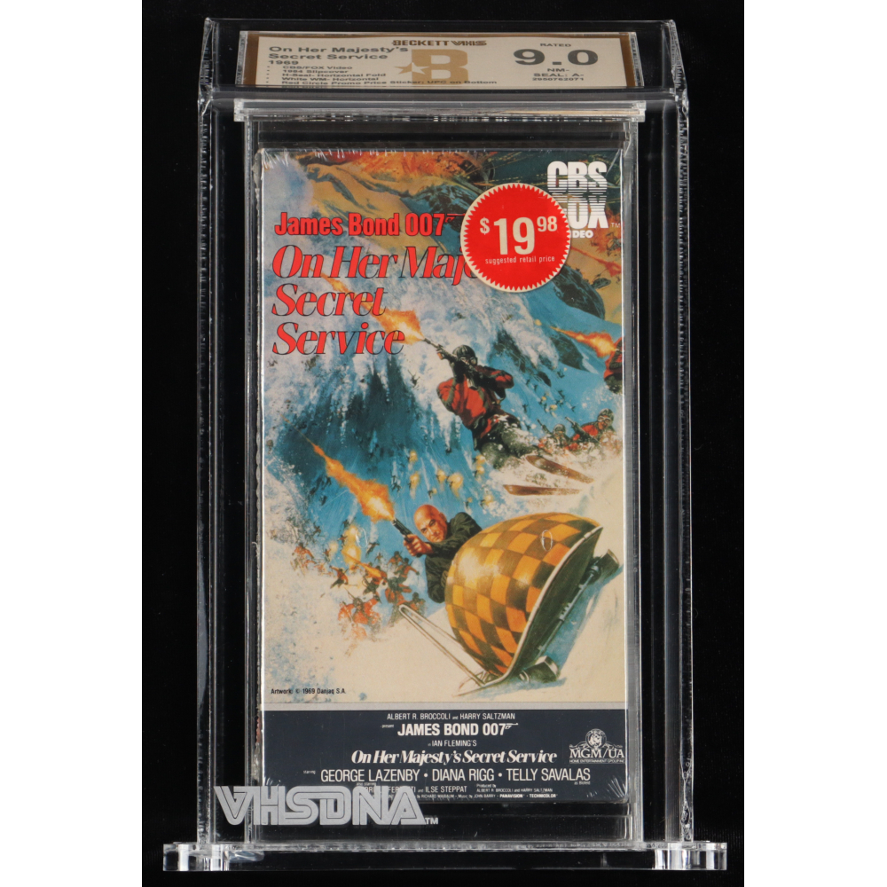 1969 "James Bond: On Her Majesty's Secret Service" Factory Sealed VHS ...