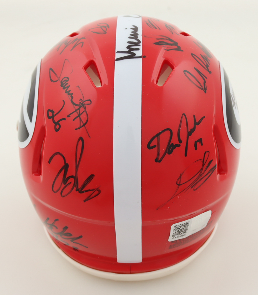2023-24 Georgia Bulldogs Speed Mini Helmet Team-Signed By (34) With KJ ...