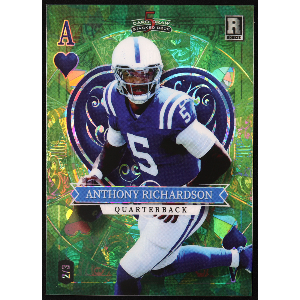 Anthony Richardson 2023 Wild Card 5 Card Draw Stacked Deck Ace of ...