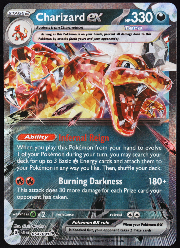 Charizard EX 2024 Pokemon Scarlet and Violet Paldean Fates #054 ...