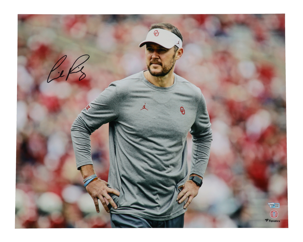 Lincoln Riley Signed Sooners 16x20 Photo (Fanatics) | Pristine Auction