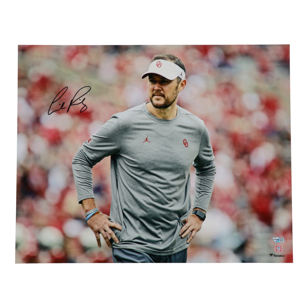 Lincoln Riley Signed Sooners 16x20 Photo (Fanatics) | Pristine Auction