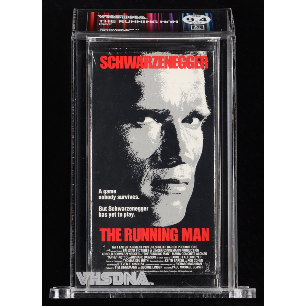 1987 "The Running Man" Factory Sealed VHS Tape (Beckett 9.4) | Pristine ...