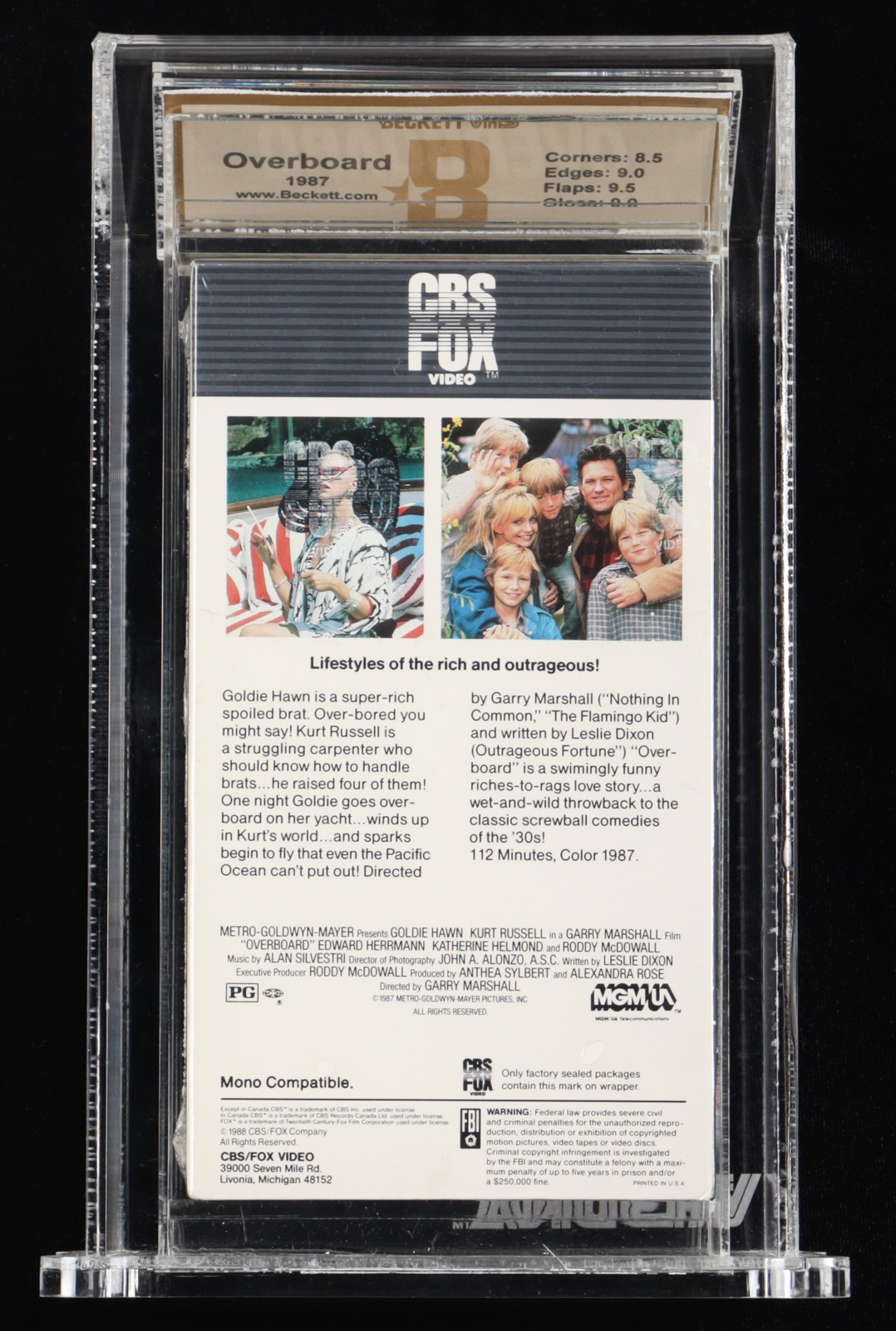 1987 "Overboard" Factory Sealed VHS Tape (Beckett 9) | Pristine Auction