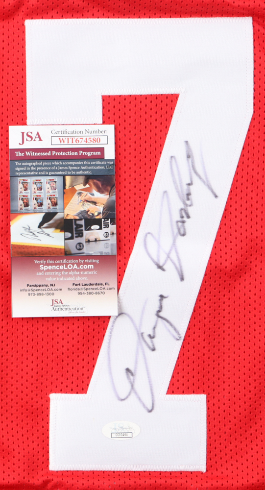 Dwayne Haskins Jr. Signed Career Highlight Jersey (JSA) | Pristine Auction