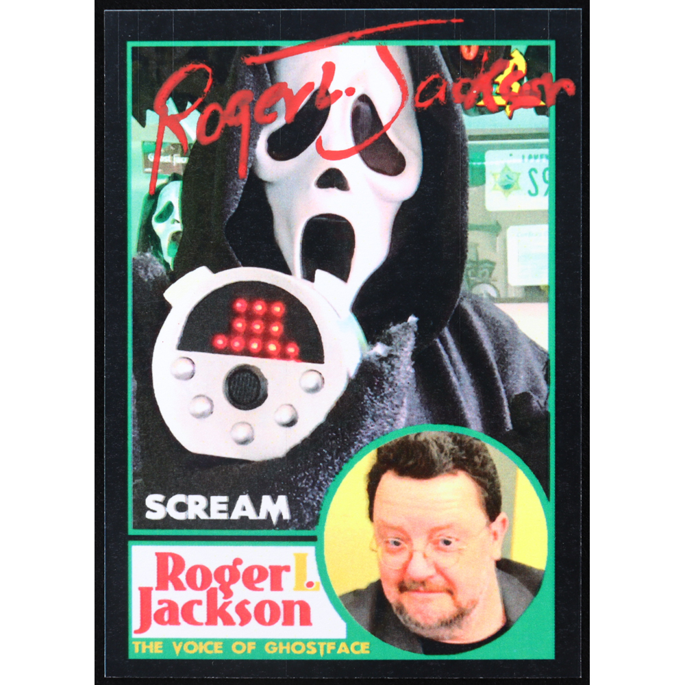 Roger L. Jackson Signed "Scream" Custom Trading Card (JSA) | Pristine Auction