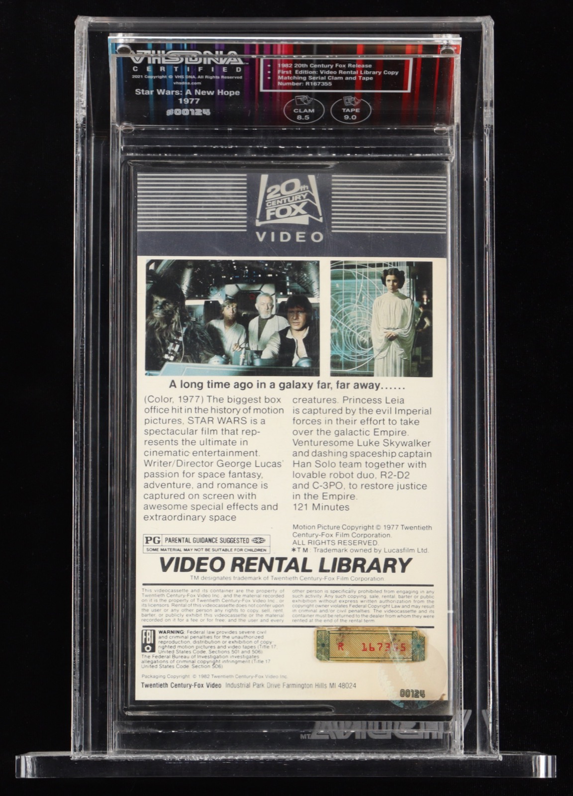 1977 "Star Wars: A New Hope" First Edition CIB VHS Tape (Beckett 8.5 ...