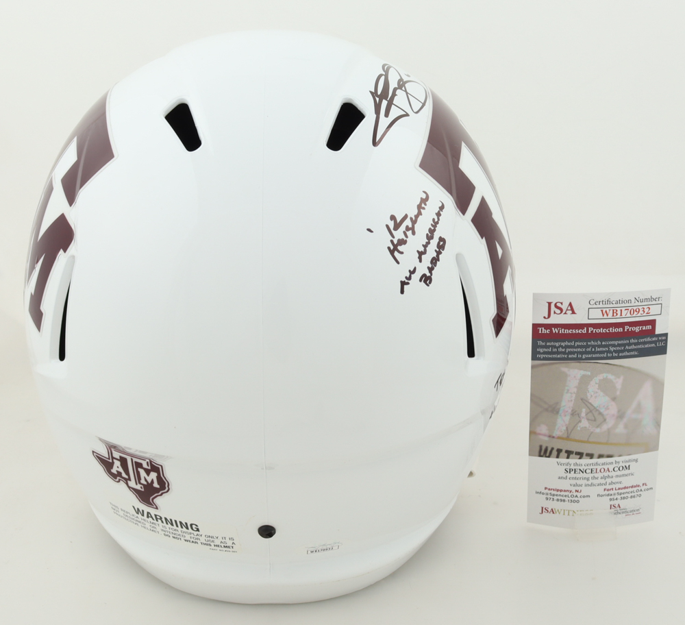 Johnny Manziel Signed Texas A&M Aggies Full-Size Helmet with Multiple ...