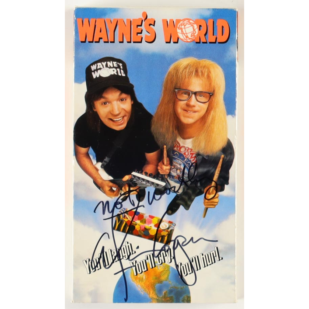 Alice Cooper Signed "Wayne's World" Original VHS Tape Inscribed "Not ...