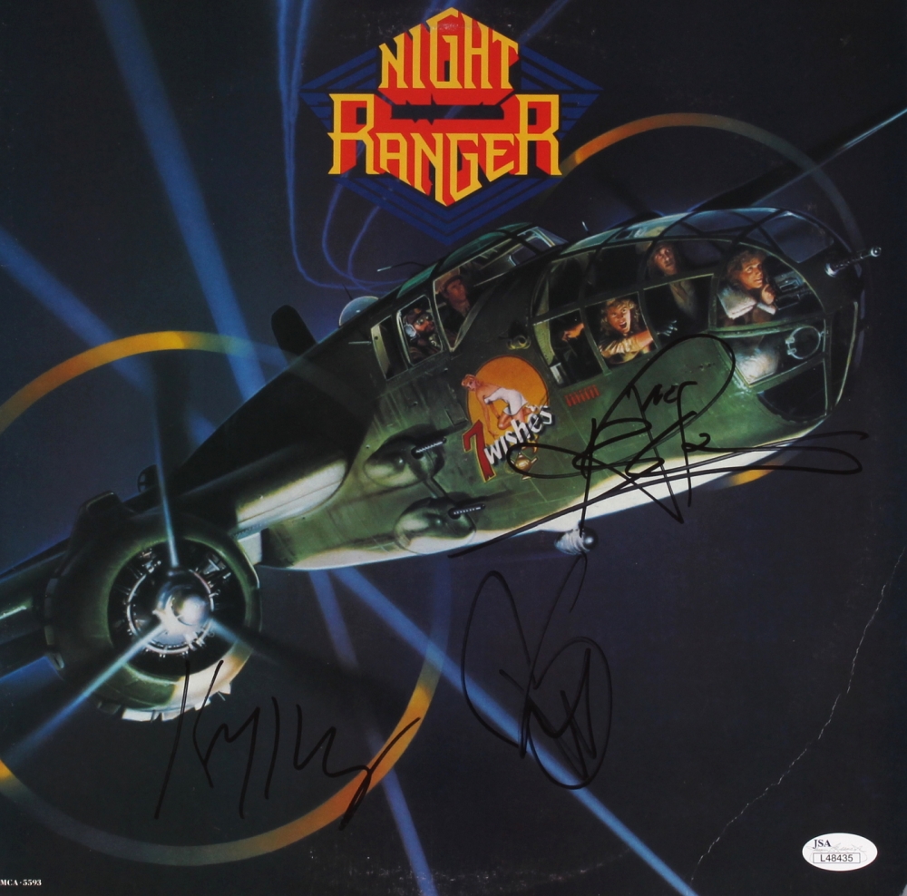Kelly Keagy, Jack Blades & Brad Gillis Signed "Night Ranger" Record ...