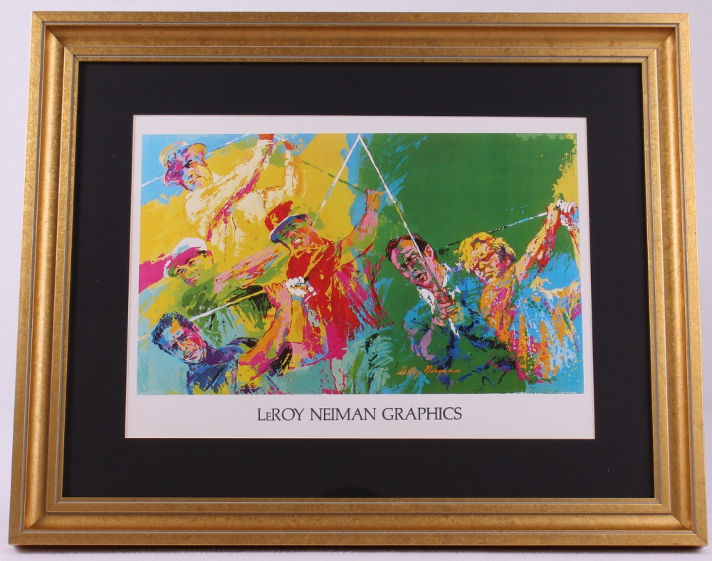 LeRoy Neiman "Golf Legends" 19x23 Custom Framed Lithograph Display ...