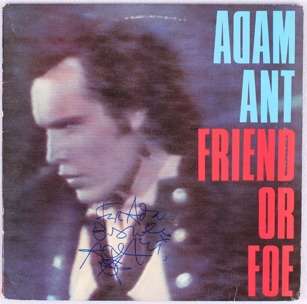 Adam Ant Signed "Friend or Foe" Record Album Cover With Inscription ...