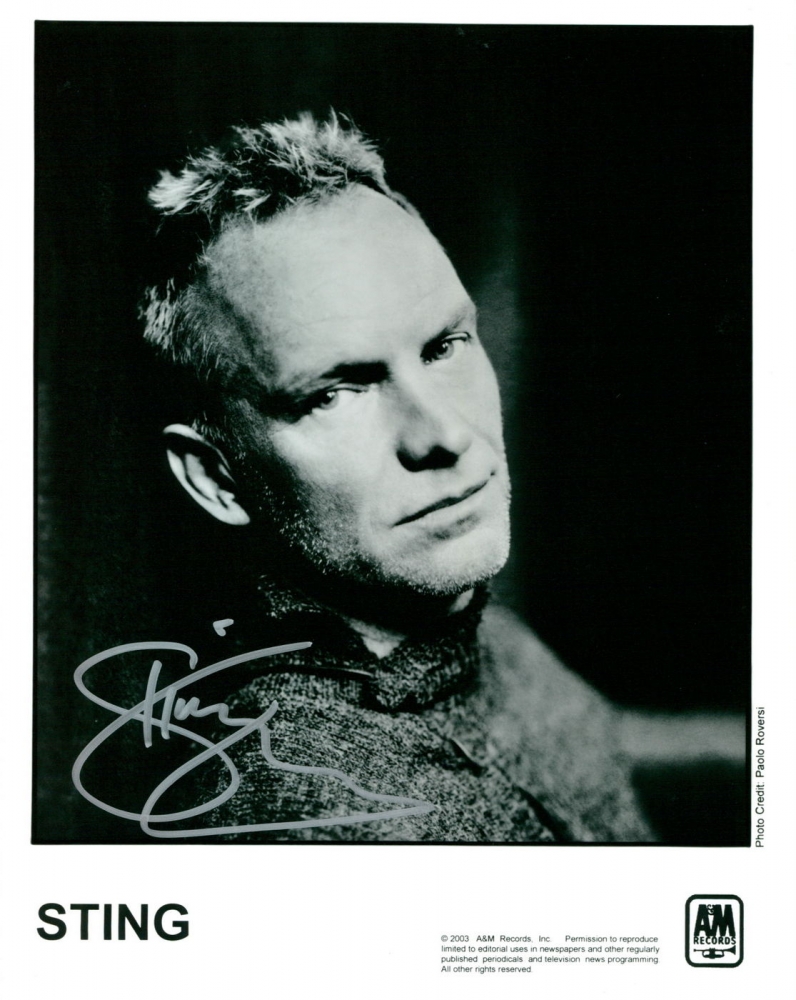 Sting Signed 8x10 Photo (PA LOA) | Pristine Auction