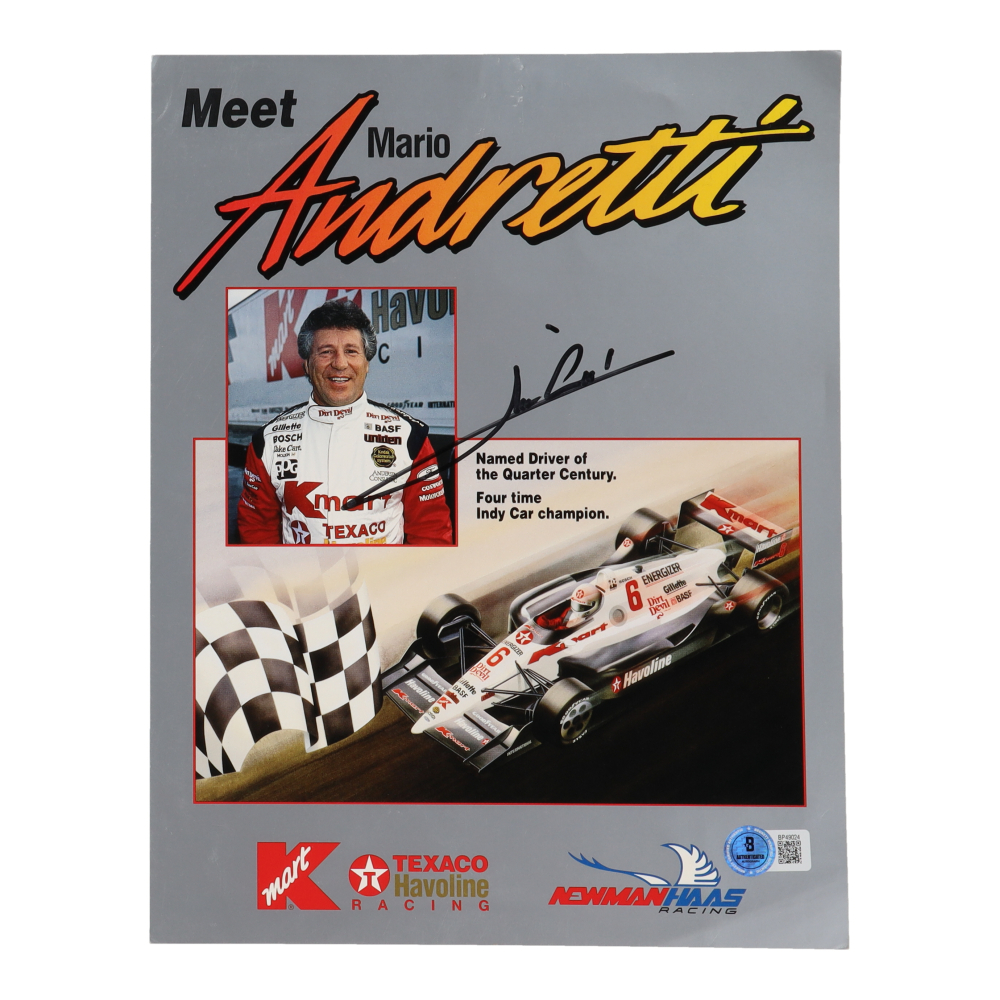 Mario Andretti Signed NASCAR 8.5x11 Photo (Beckett) | Pristine Auction