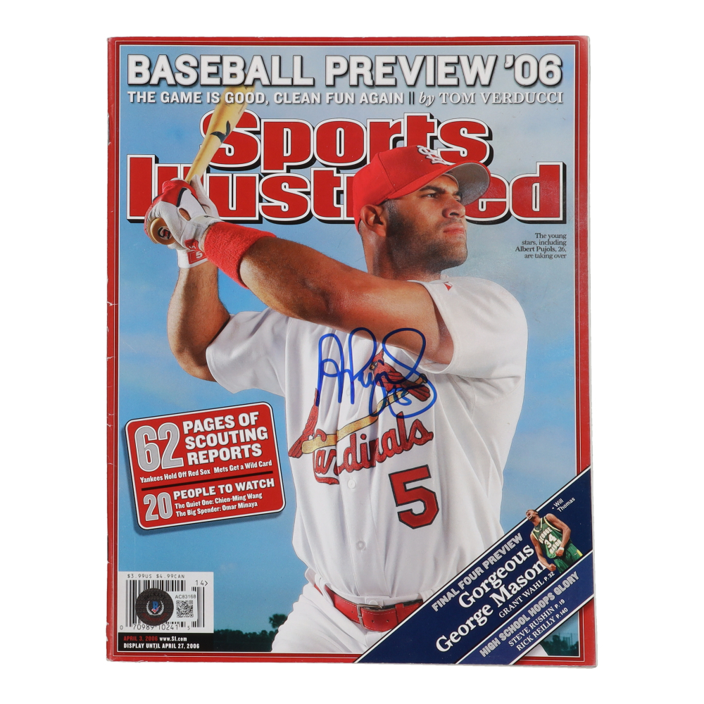 Albert Pujols Signed 2006 Sports Illustrated Magazine (Beckett) | Pristine Auction