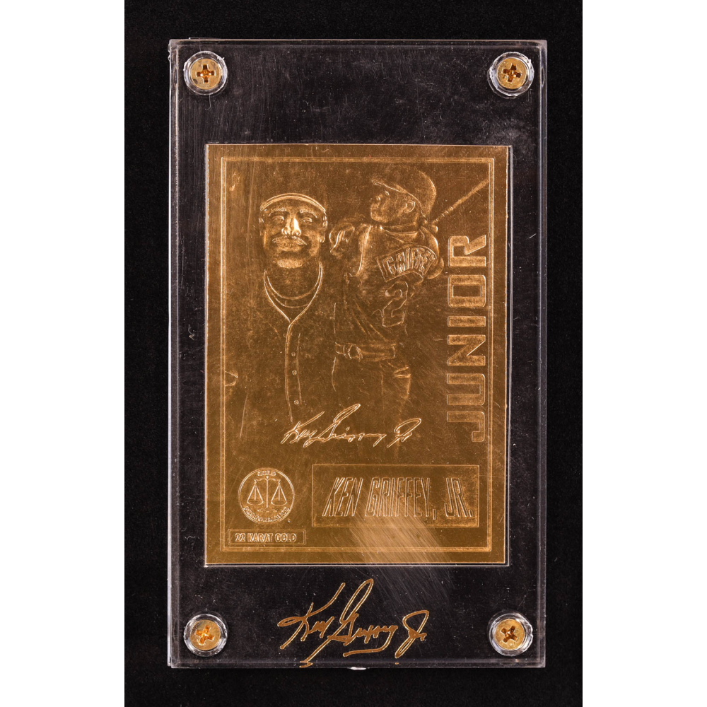 Ken Griffey Jr. 1996 Gold Performance 22KT Gold Card with Display Case ...