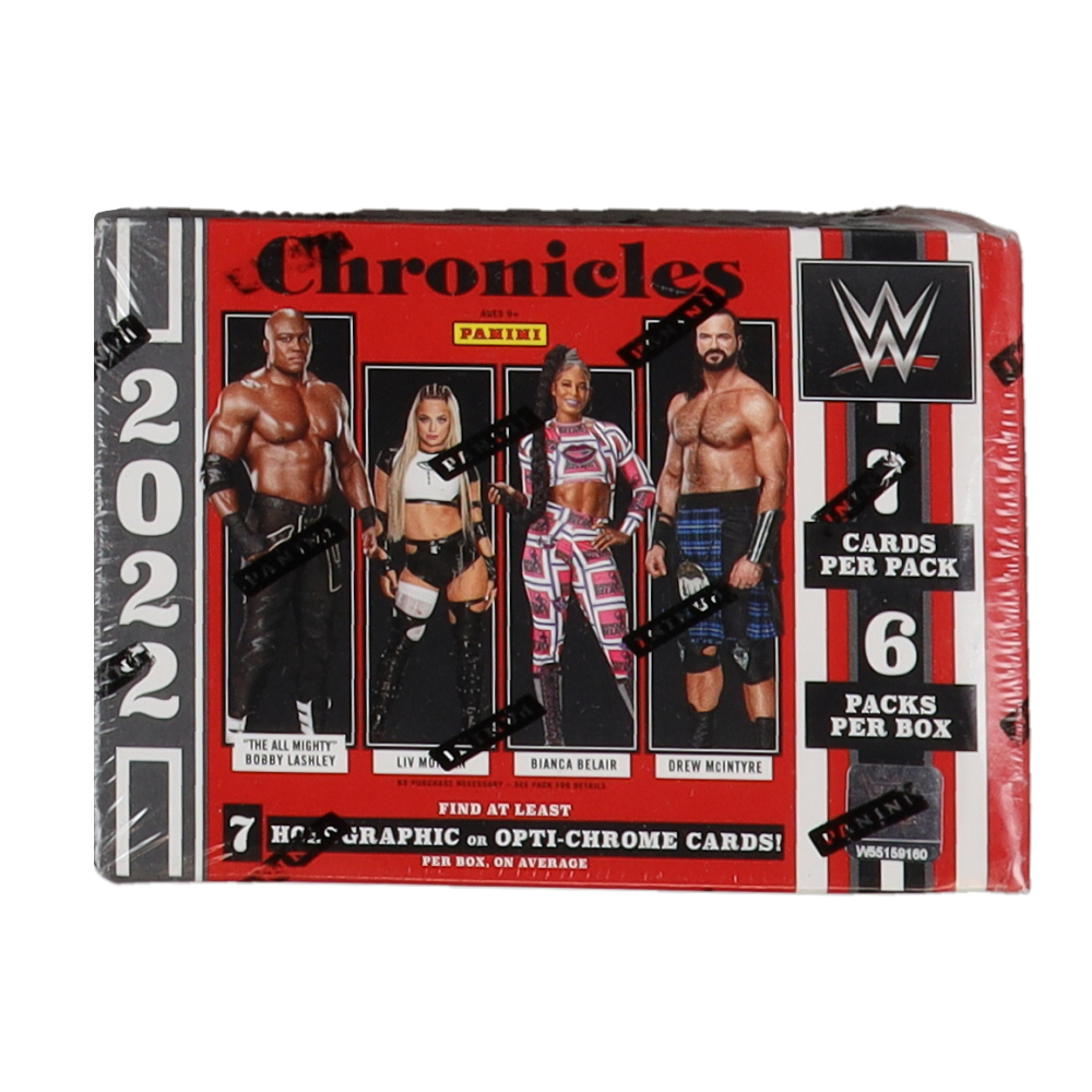 2022 Panini Chronicles WWE Blaster Box with (6) Packs | Pristine Auction