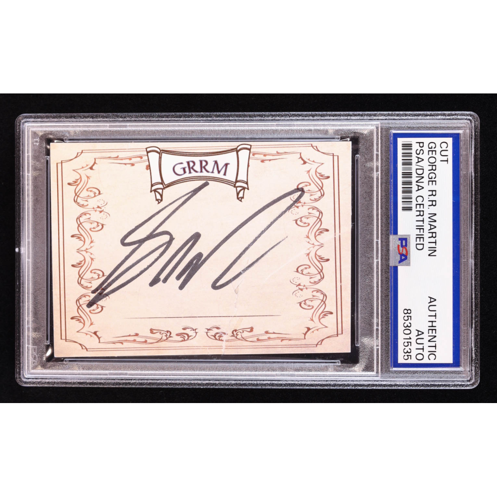 George R. R. Martin Signed Cut (PSA) | Pristine Auction