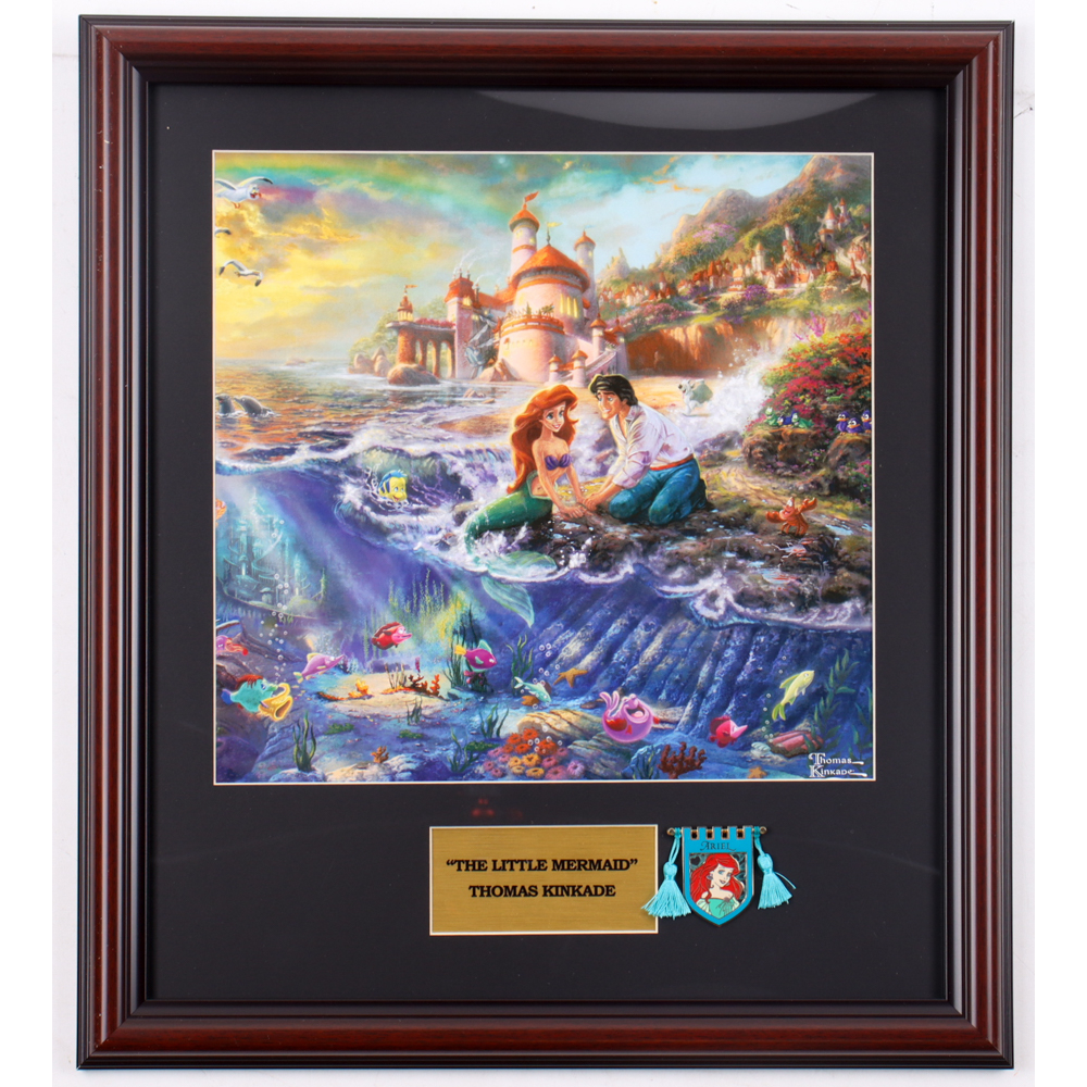 Thomas Kinkade "The Little Mermaid" Custom Framed Print Display With ...