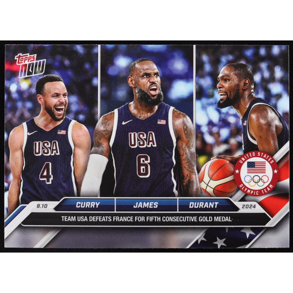 Stephen Curry / LeBron James / Kevin Durant 2024 Topps Now Olympic ...