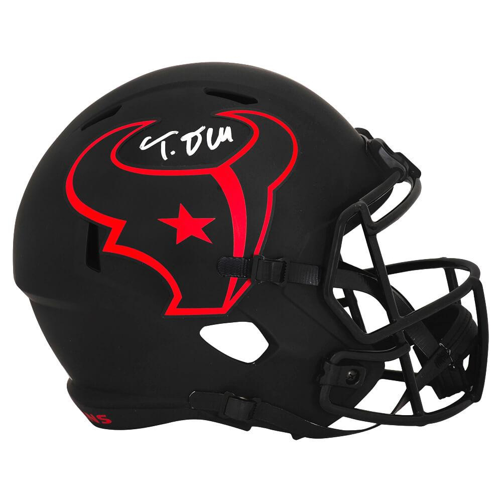 Tank Dell Signed Texans Full-Size Eclipse Alternate Speed Helmet ...