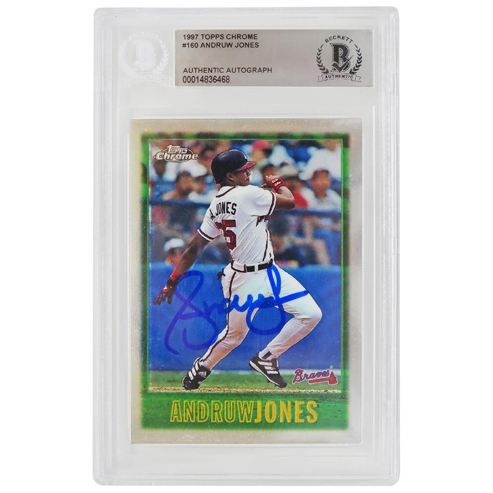Andruw Jones Signed 1997 Topps Chrome #160 (BGS) | Pristine Auction