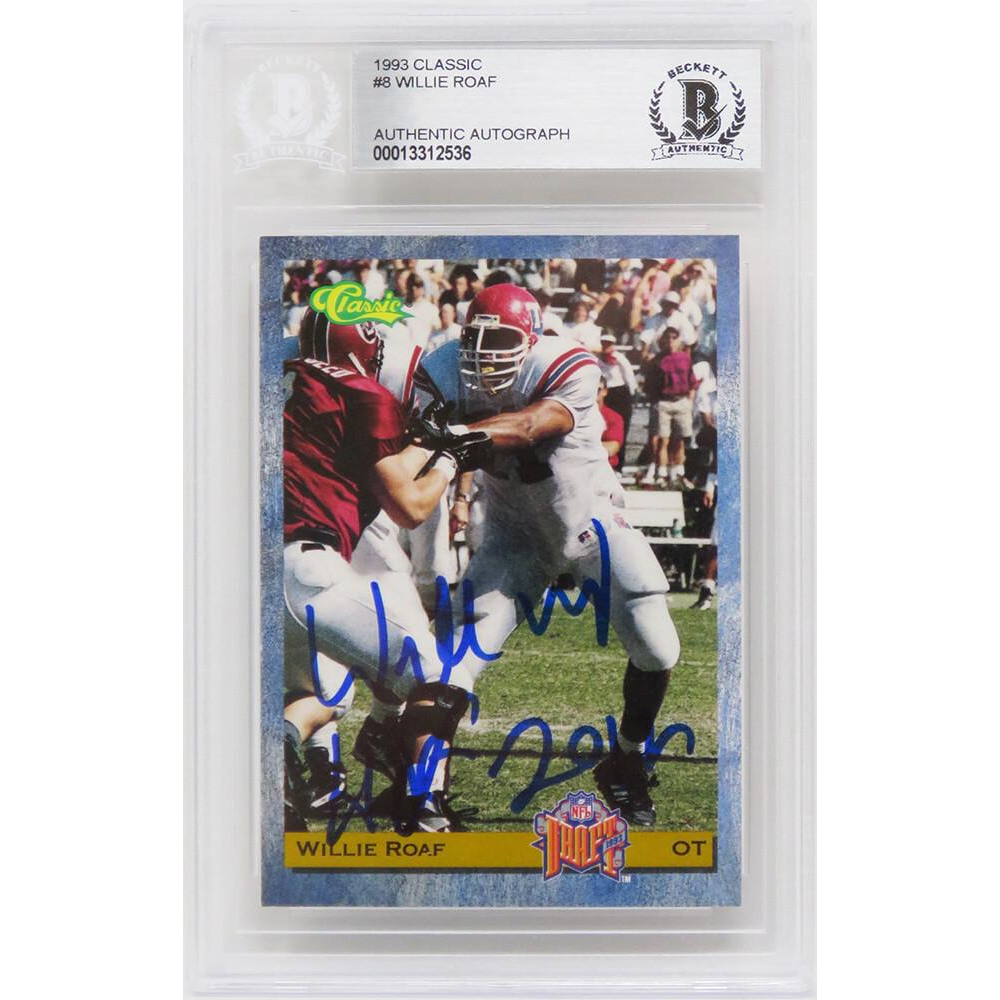 Willie Roaf Signed 1993 Classic #8 Inscribed "HOF 2012" (BGS ...