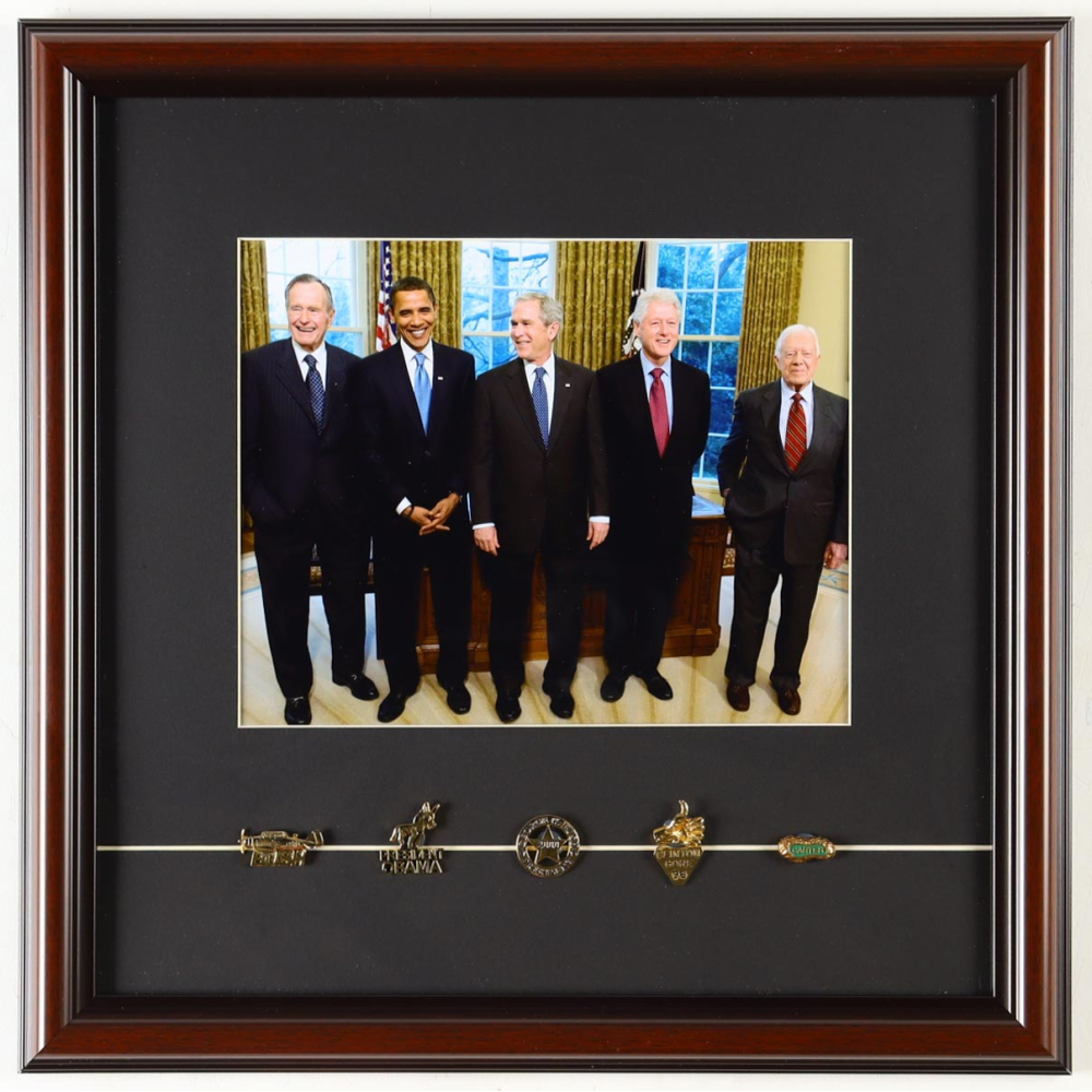 "Five Presidents in the Oval Office" Custom Framed Photo Display with ...