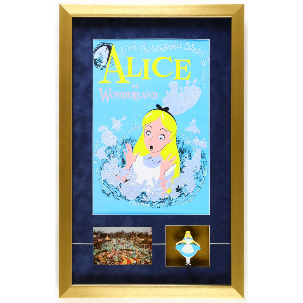 Disney "Alice in Wonderland" Custom Framed Print Display with Alice ...