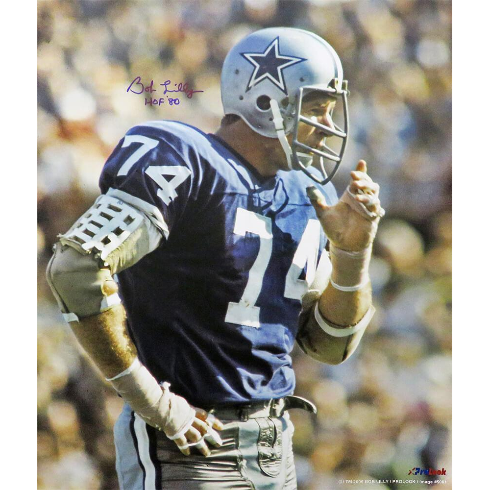 Bob Lilly Signed Cowboys 16x20 Photo Inscribed "HOF '80" (Schwartz ...