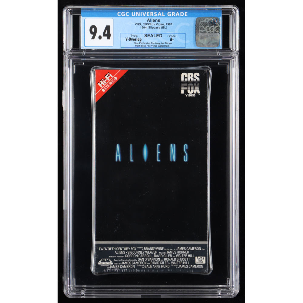 1987 "Aliens" CBS/FOX Video VHS Cassette Tape (CGC 9.4) | Pristine Auction