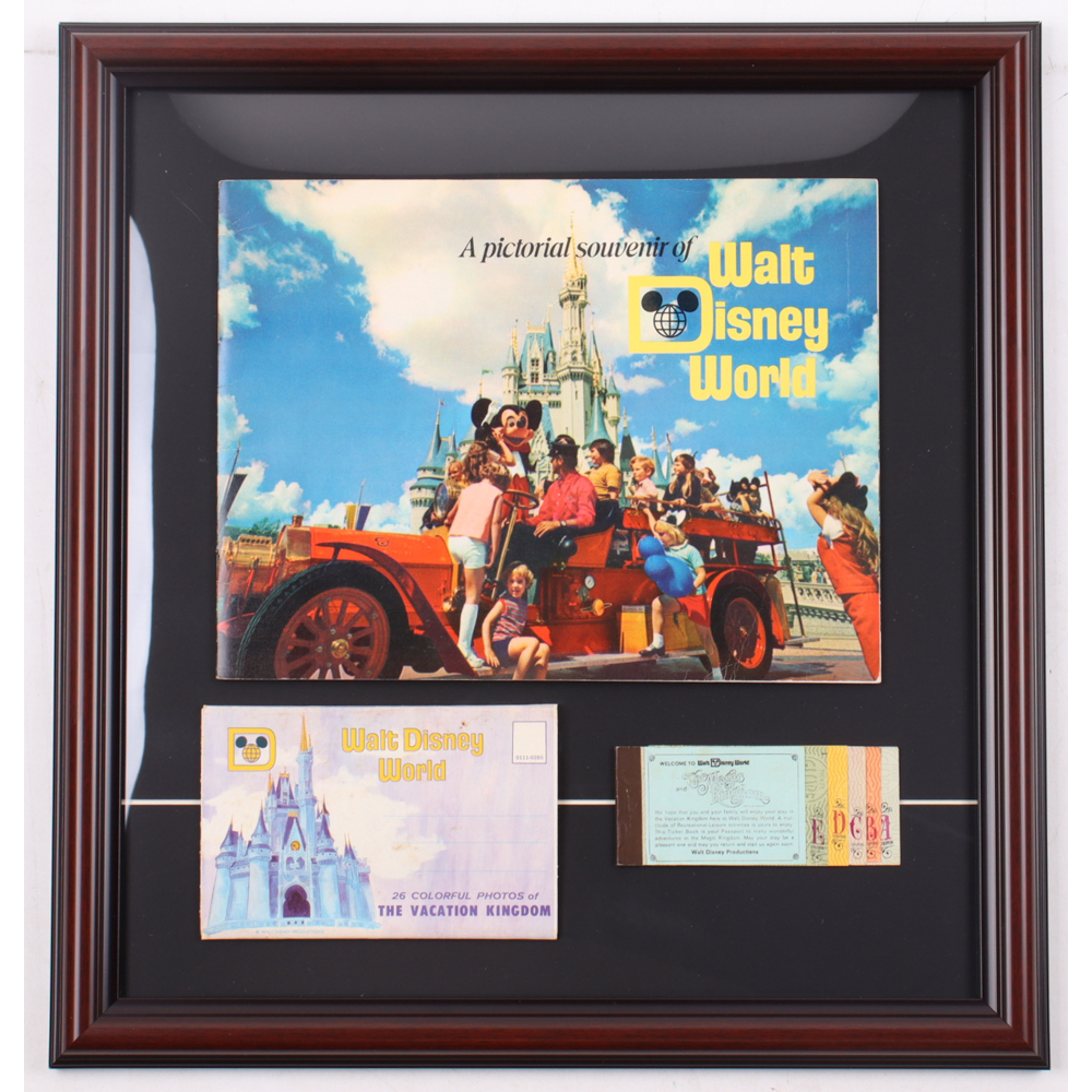 "Walt Disney World" Custom Framed Vintage Pictorial Souvenir Guide Book ...