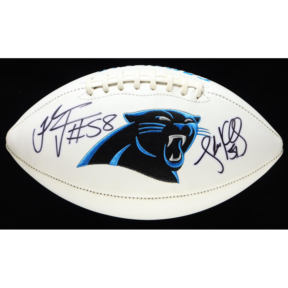 Luke Kuechly & Thomas Davis Signed Panthers Logo Football (JSA ...