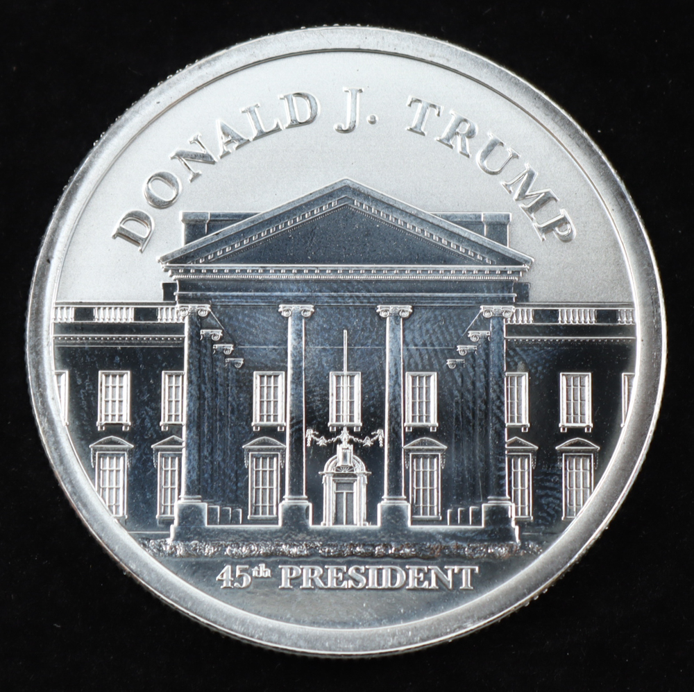 Donald J. Trump 45th President 1 Oz .999 Fine Silver Bullion Round | Pristine Auction