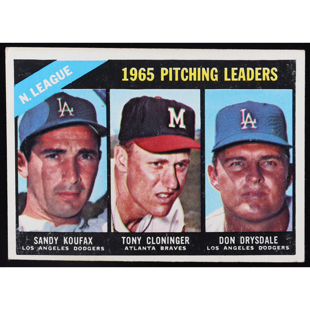 Sandy Koufax / Tony Cloninger / Don Drysdale 1966 Topps #223 / NL ...
