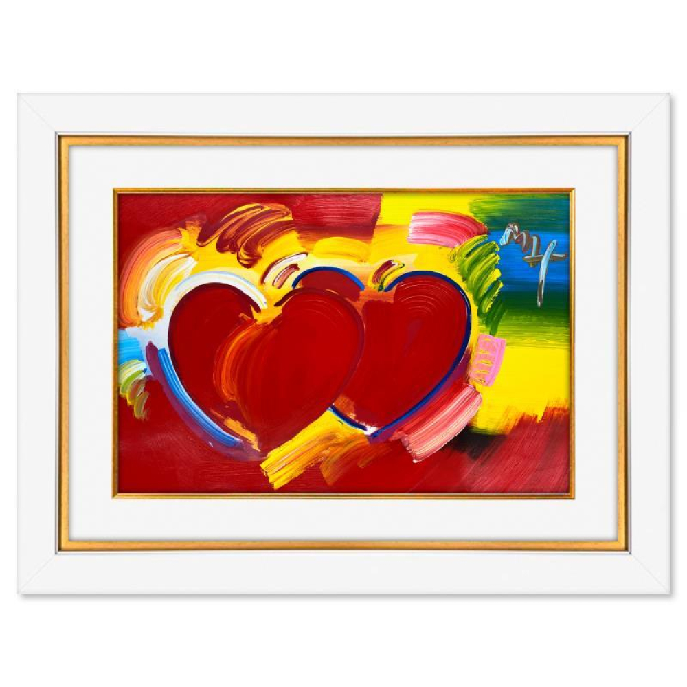 "Two Hearts as One" 36x48 Custom Framed One-of-a-Kind Mixed Media by ...