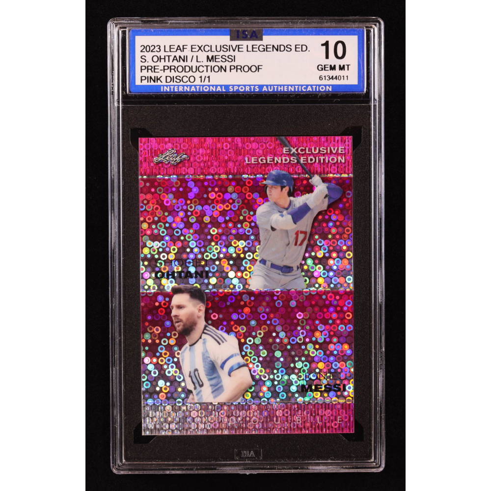 Shohei Ohtani / Lionel Messi 2023 Leaf Exclusive Legends Edition Disco ...