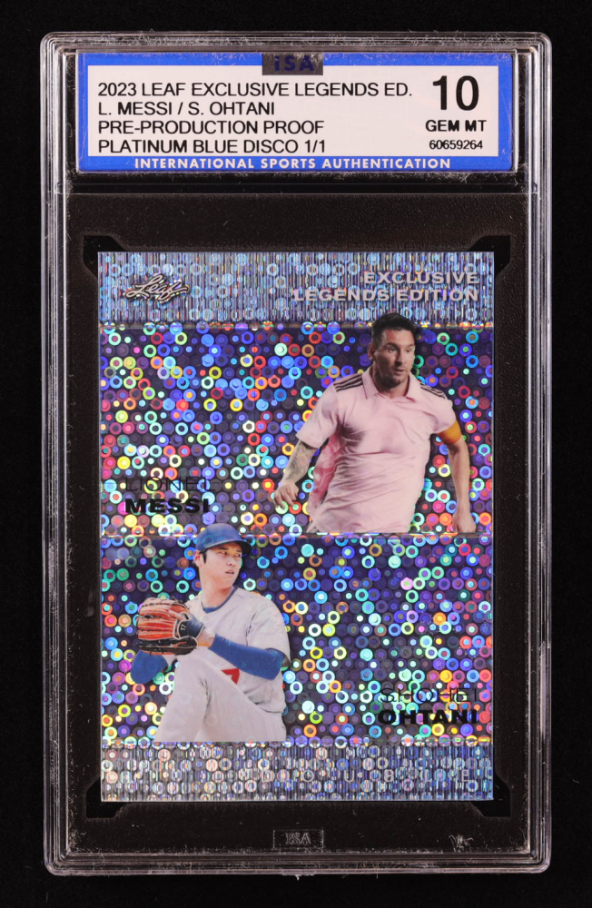 Shohei Ohtani / Lionel Messi 2023 Leaf Exclusive Legends Edition Disco ...