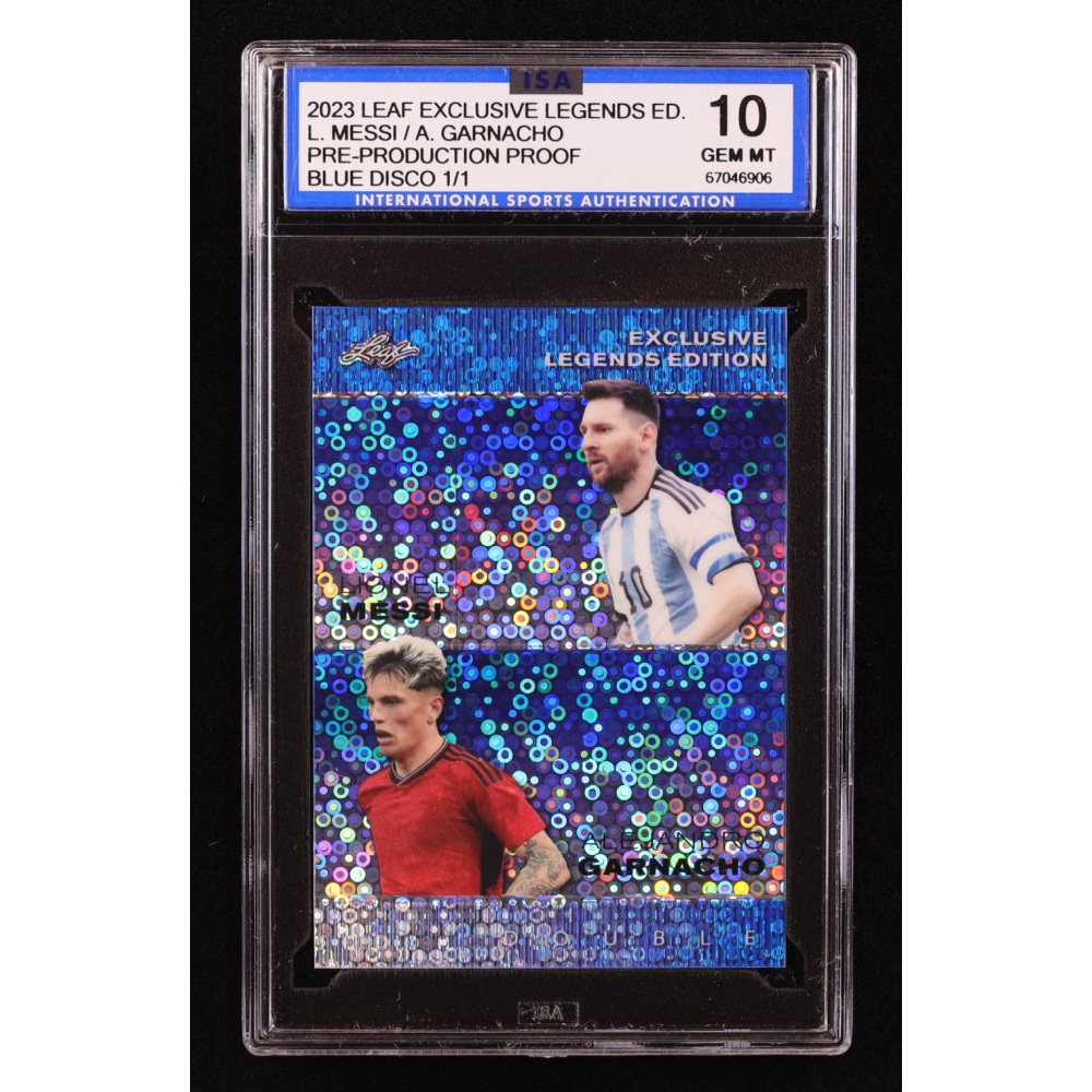 Lionel Messi / Alejandro Garnacho 2023 Leaf Exclusive Legends Edition ...
