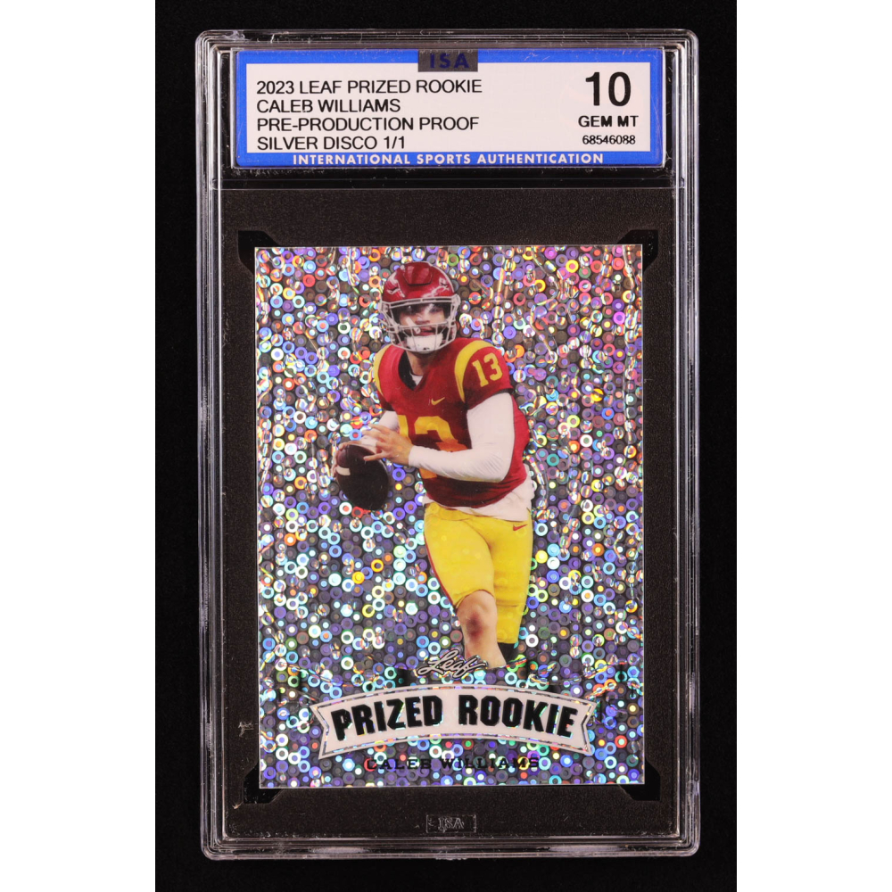 Caleb Williams 2023 Leaf Metal Prized Rookie Disco Silver Pre ...