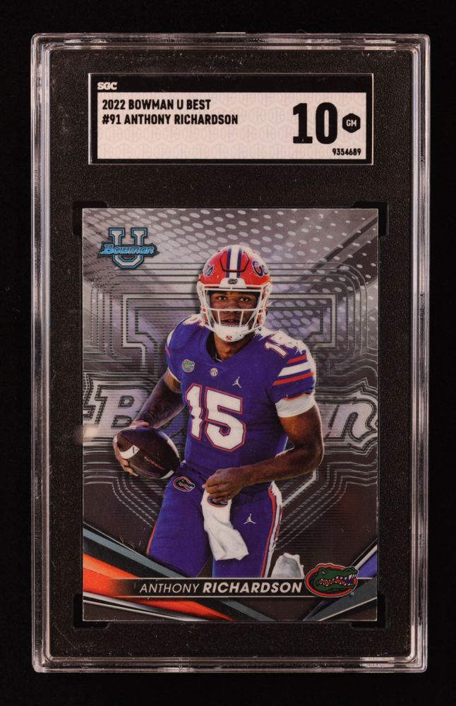 Anthony Richardson 2022 Bowman's Best University #91 RC (SGC 10 ...