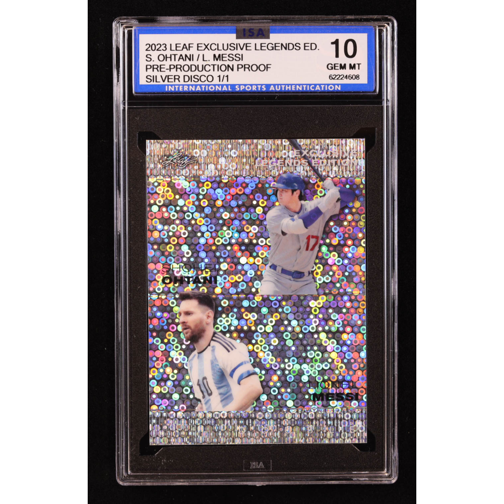 Shohei Ohtani / Lionel Messi 2023 Leaf Exclusive Legends Edition Disco ...